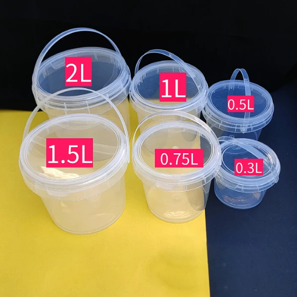 Food Grade 1l 3l 5l 10l 20l 5 Gallon Plastic Buckets With Handle And Lid Plastic Pail - Buy ...