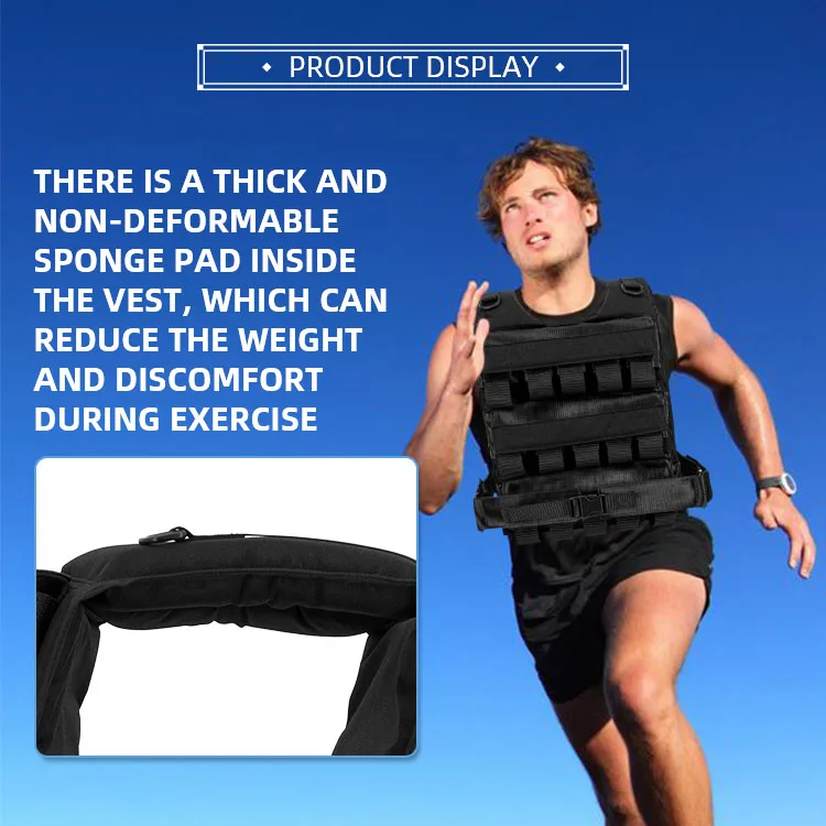 30kg Running Weighted Vest Training Adjustable Iron Block Workout Cross ...