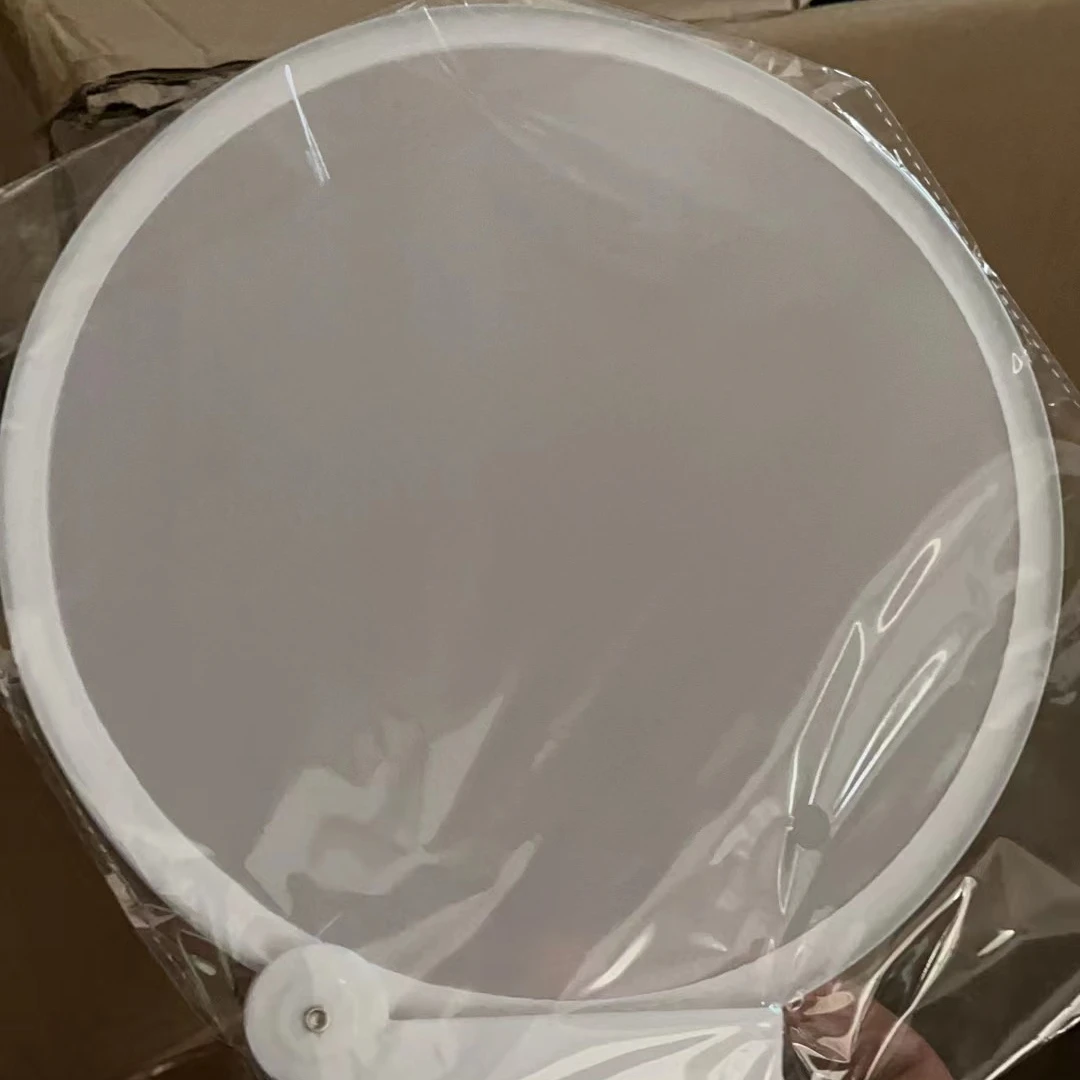 Blank Polyester Foldable Fan Sublimation Portable Fans With White Rim ...