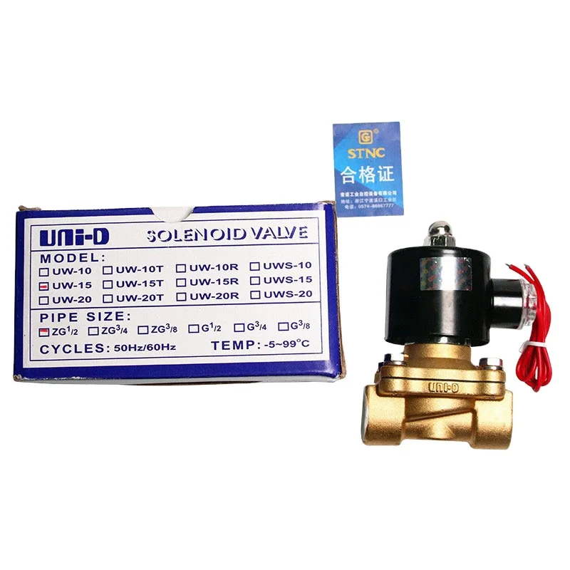 UNI-D UW series solenoid valve UW-15/20/25/40/50 normally closed two ...