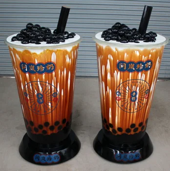 Modern Boba Themed Party Idea Large Life-size Fiberglass Bubble Tea Cup ...