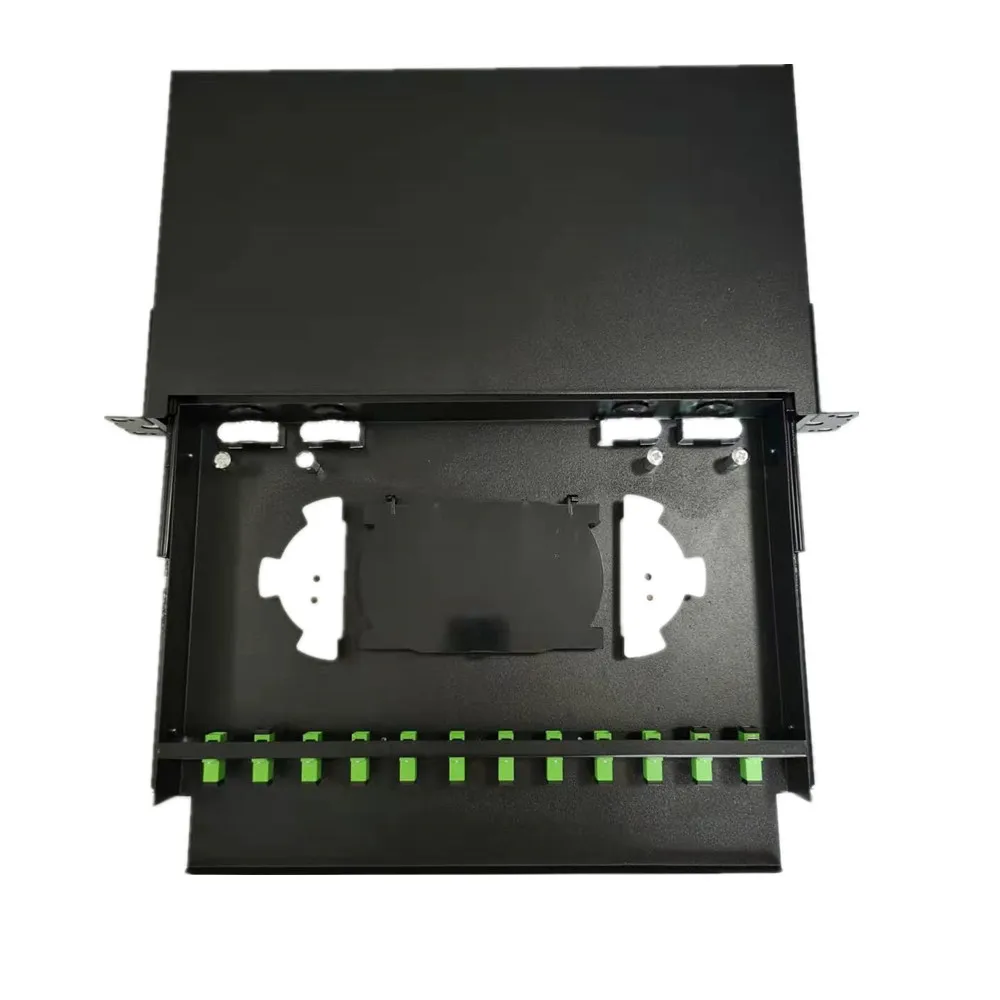 12C ODF Fiber Optical Distribution Box Rack Enclosure 1U 12F SC/APC ...