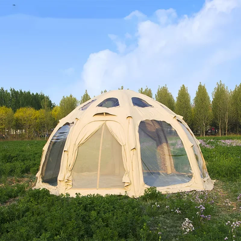 5 Person Tall Air Pump Tent Extended Easy Set up Stable Glamping Dome ...