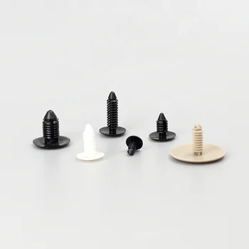 Push-in Rivet Black Plastic Nylon Push Rivets Fastener Self Locking ...