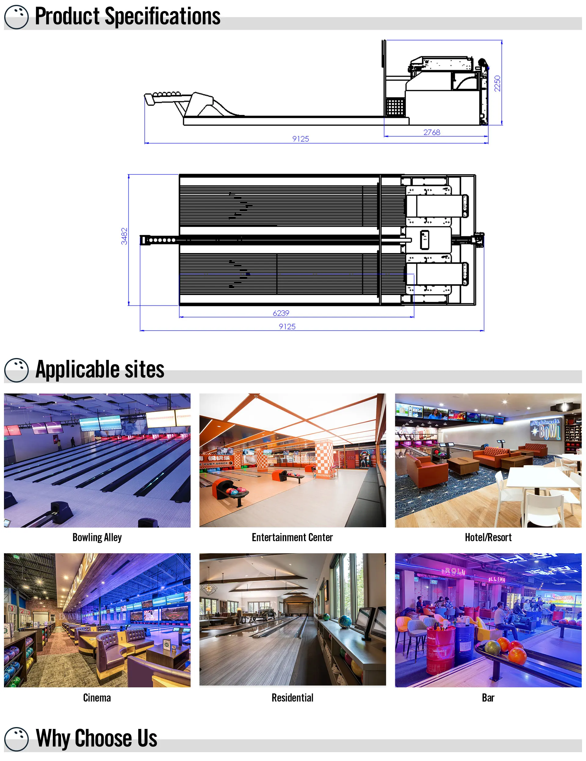 Manufacturers Duckpin Bowling Alley Pinsetter Equipment - Complete Set ...