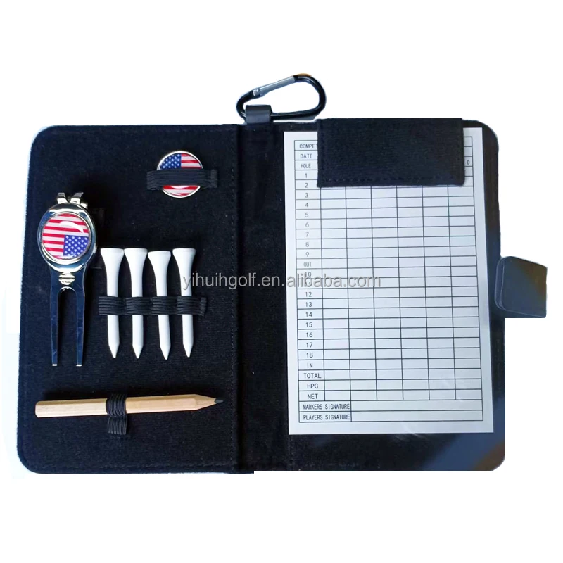 Custom Leather Golf Scorecard Holder And Yardage Book Name Personalized ...