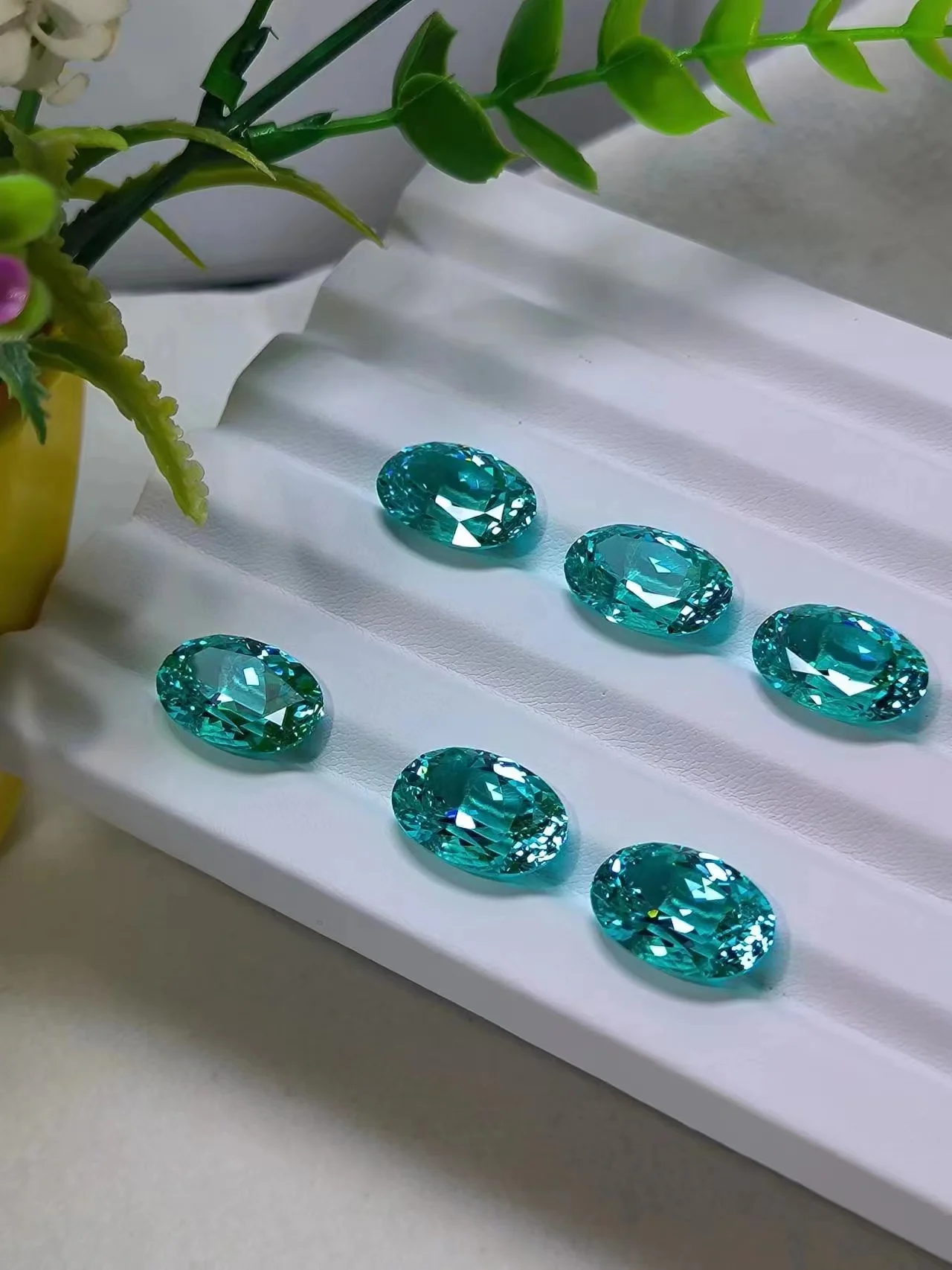Paraiba Color Lab Grown Sapphire - Merence Jewelry Direct