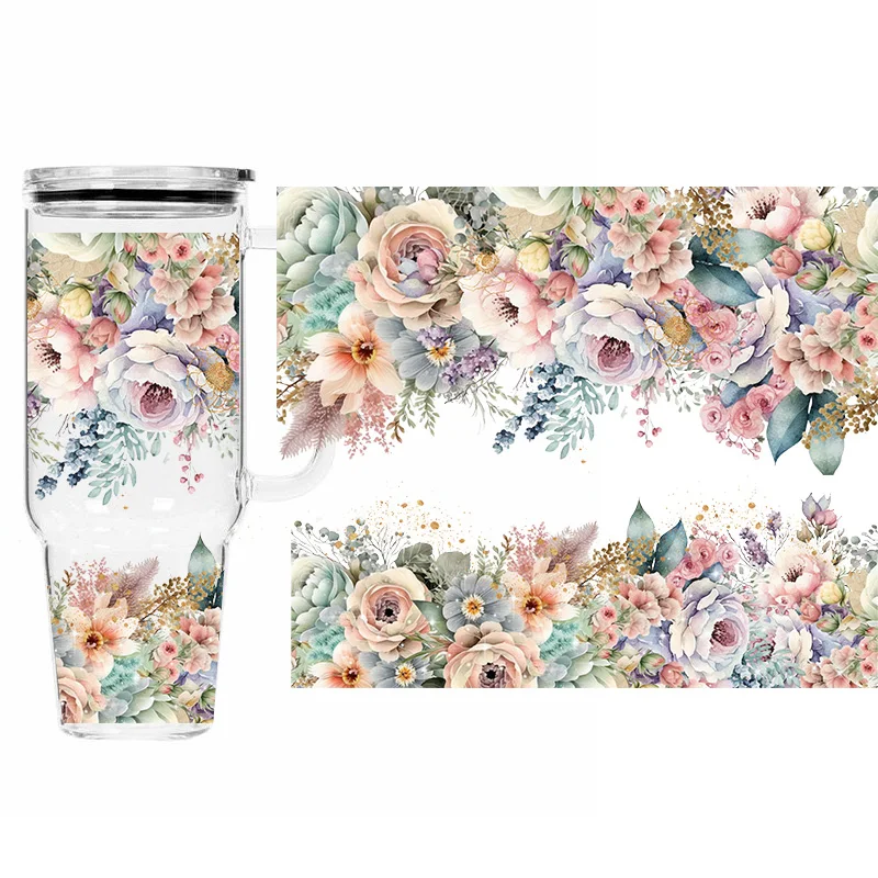 Hih Quality Uv Dtf Cup Wrap Transfers Decals For 40oa Cups Bottles ...