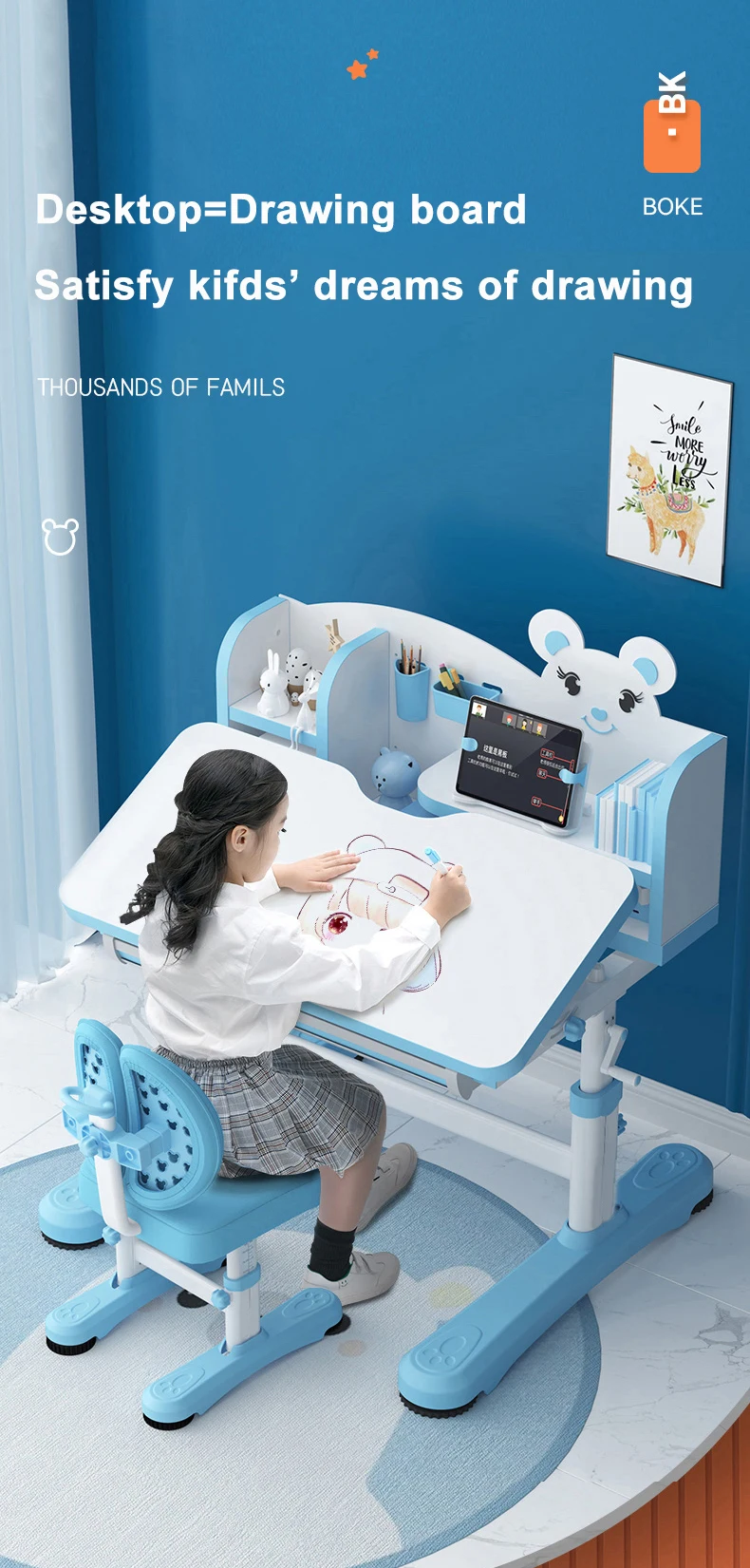 Primary School Furniture Student Desk And Chair Kids Study Table Chair ...