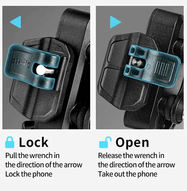 MOTOWOLF Fast Lock Motorcycle Riding Phone Mount Holder MH1