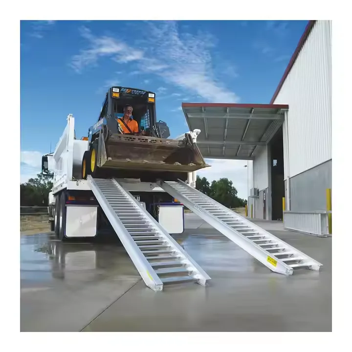 L3.2m*w44cm 5ton Heavy Duty Lightweight Aluminum Forklift Ramps Loading ...