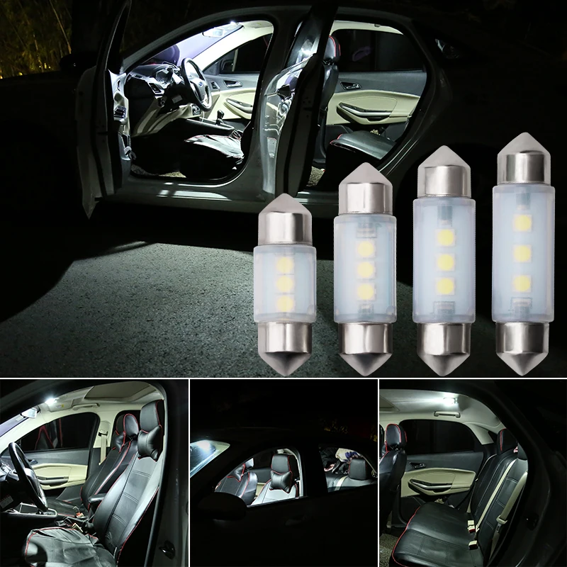 Sunkia Led Car Festoon Lamps Highlight Led Auto 12v 3030 3smd Non-polar ...