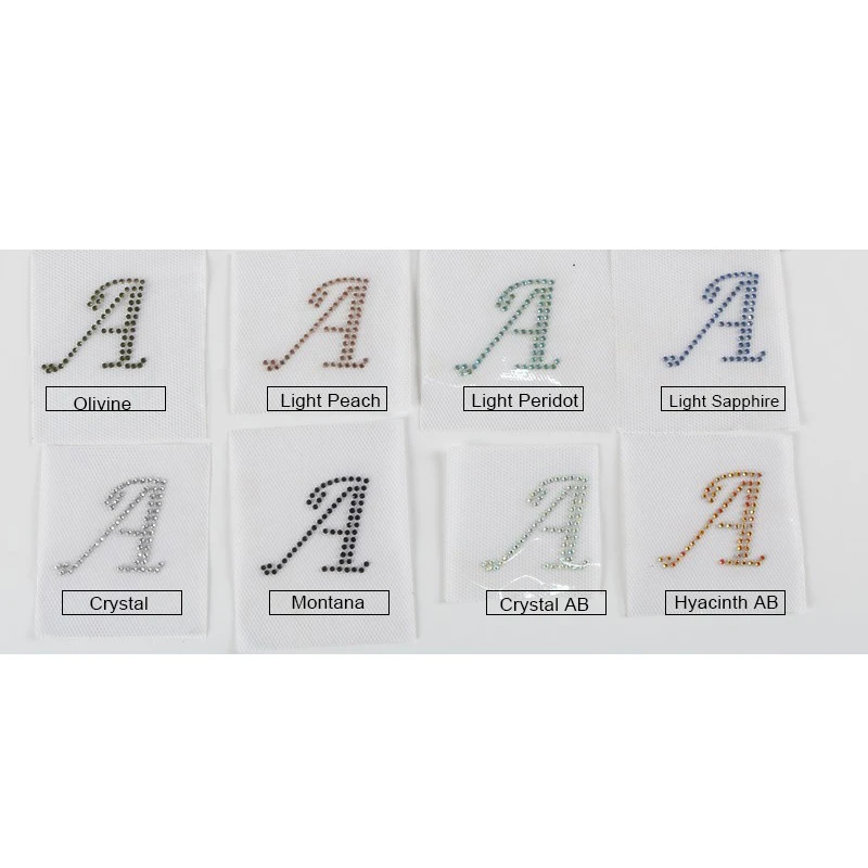 Rhinestone Letters - DIY Hot Fix Dmc Alphabet Designs