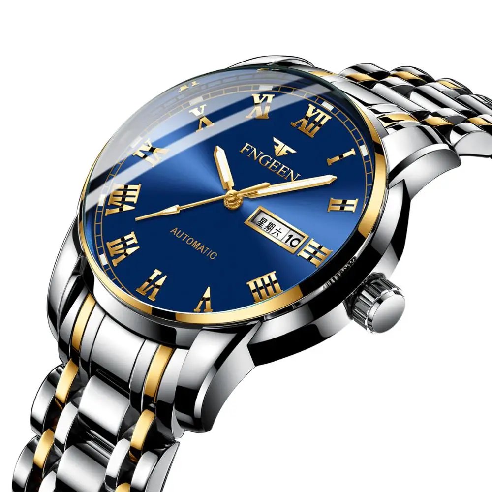 FNGEEN 4002 intrinsically silver men quartz watch comely Stainless ...