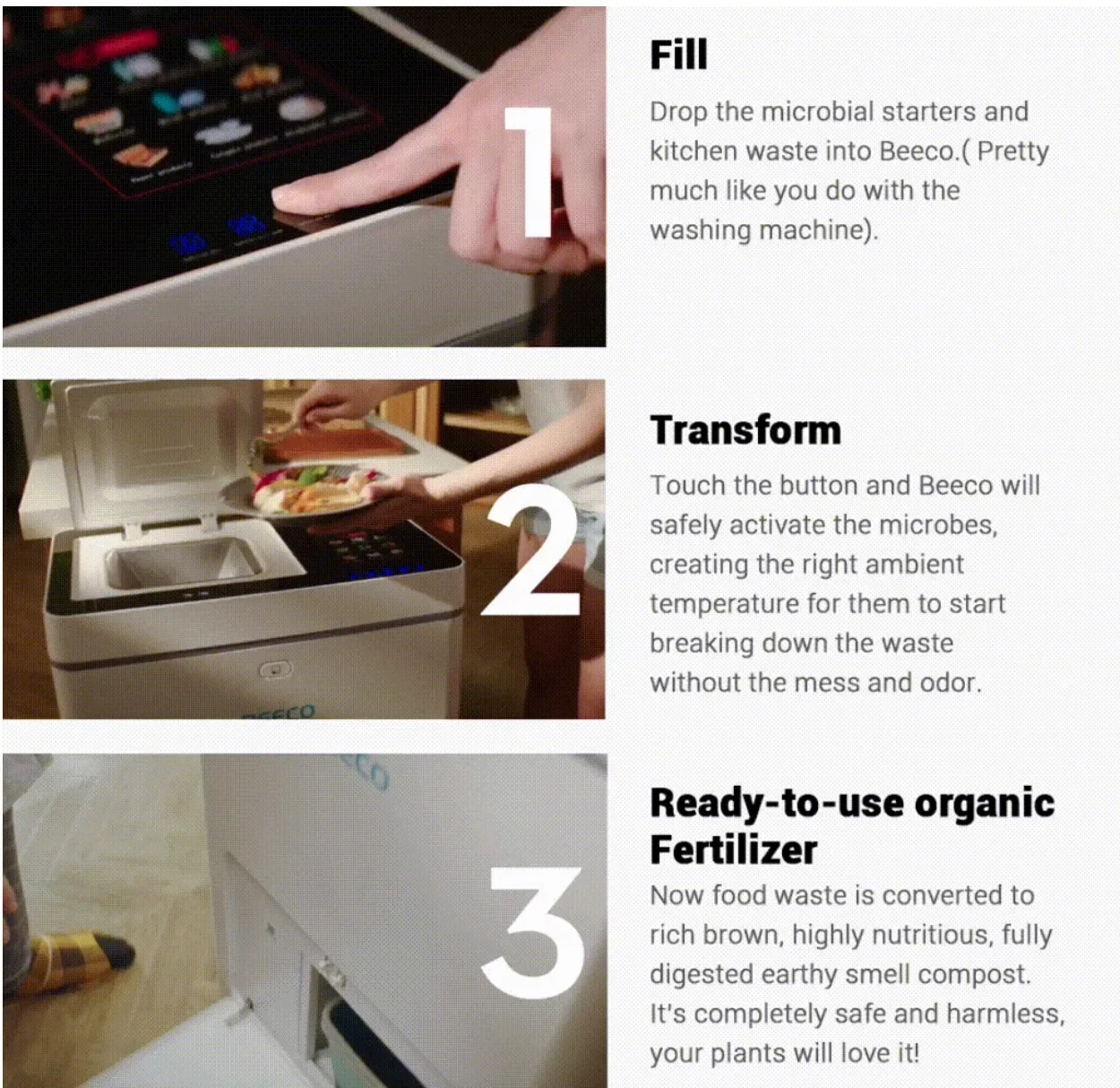 7L Smart Waste Composting Machine - Odor Free Kitchen Disposer