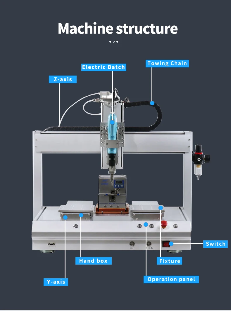 PCB Desktop Automatic Screw Fastener Screwdriver Robotic Machine ...