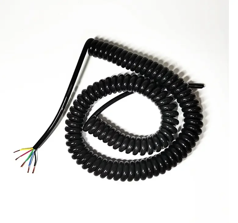 loading arm 0.25mm2 spiral power control cable Curly Flex Cable Spiral ...