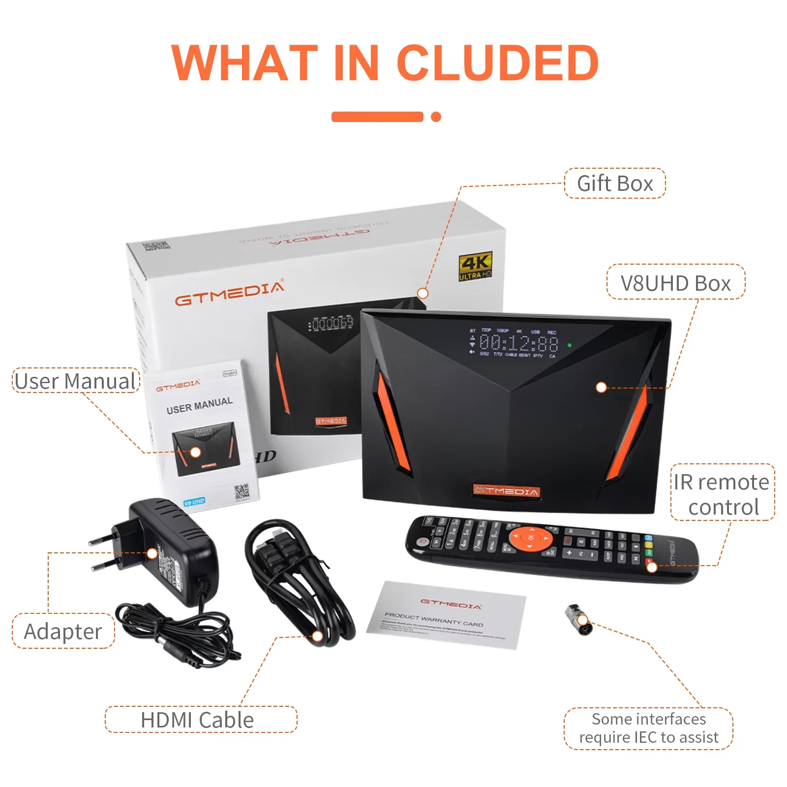 Gtmedia V8 UHD FTA DVB S2/S2X T2 Cable ISDBT ATSC Receiver