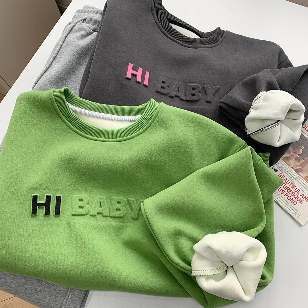 3d Embossed Hoodie Colorful Oversize Custom Men's Crewneck Sweater ...