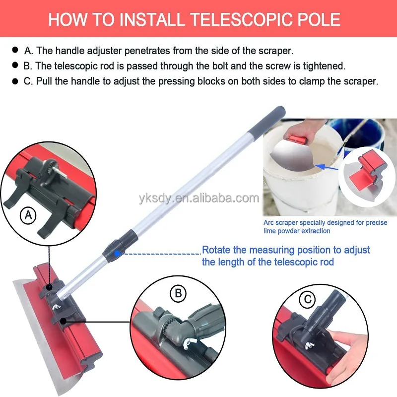 5 Sizes Skimming Blade Putty Knife Wall Polished Cutter Polishing ...