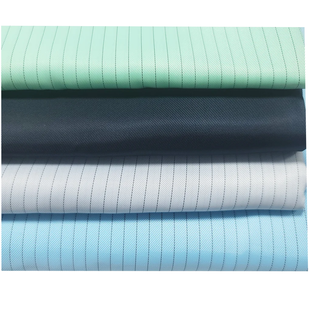 customized Japan conductive fiber fabric cleanroom 5mm Stripe Anti ...