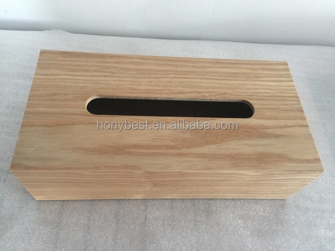 Rectangular Walnut Tissue Boxes Slide-Out Bottom Design Wooden Tissue ...