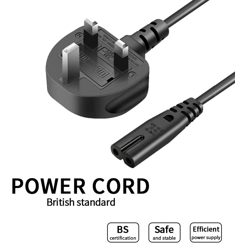 Pvc Copper Bs Extension Line Iec C7 Power Cord New Product Arrival Pure ...