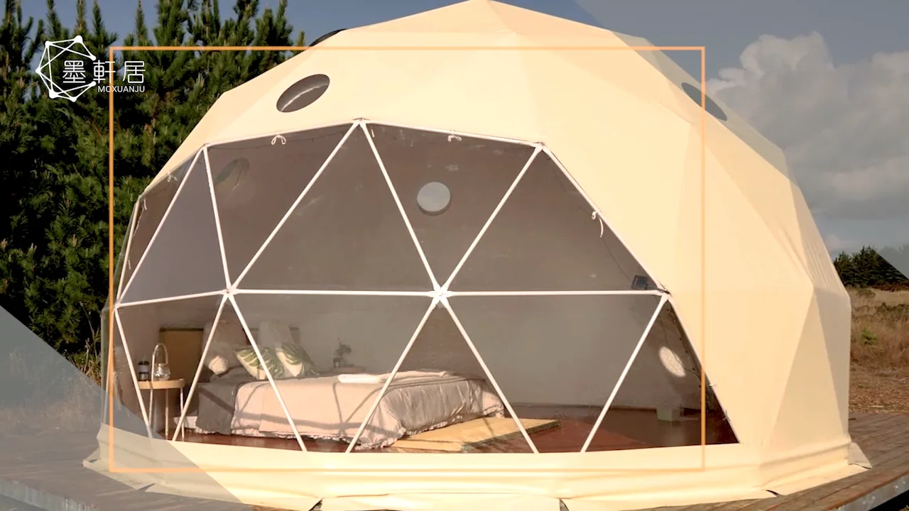 Luxury Transparent Geodesic Half Dome Spherical Star Glamping Tent For ...