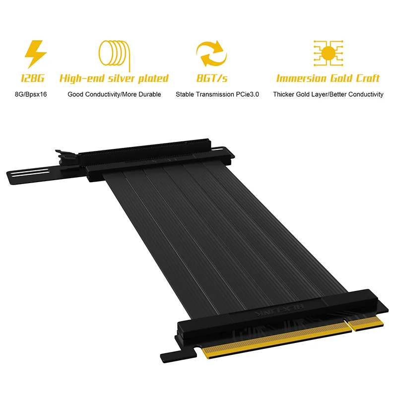 Pci-e Vertical White Bracket Pcie 3.0 X4 To X16 Graphics Card Vertical ...