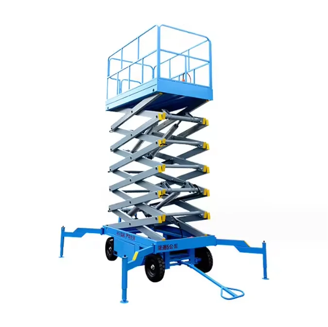 Small mobile electric scissor lift self-propelled scissor fork lift ...