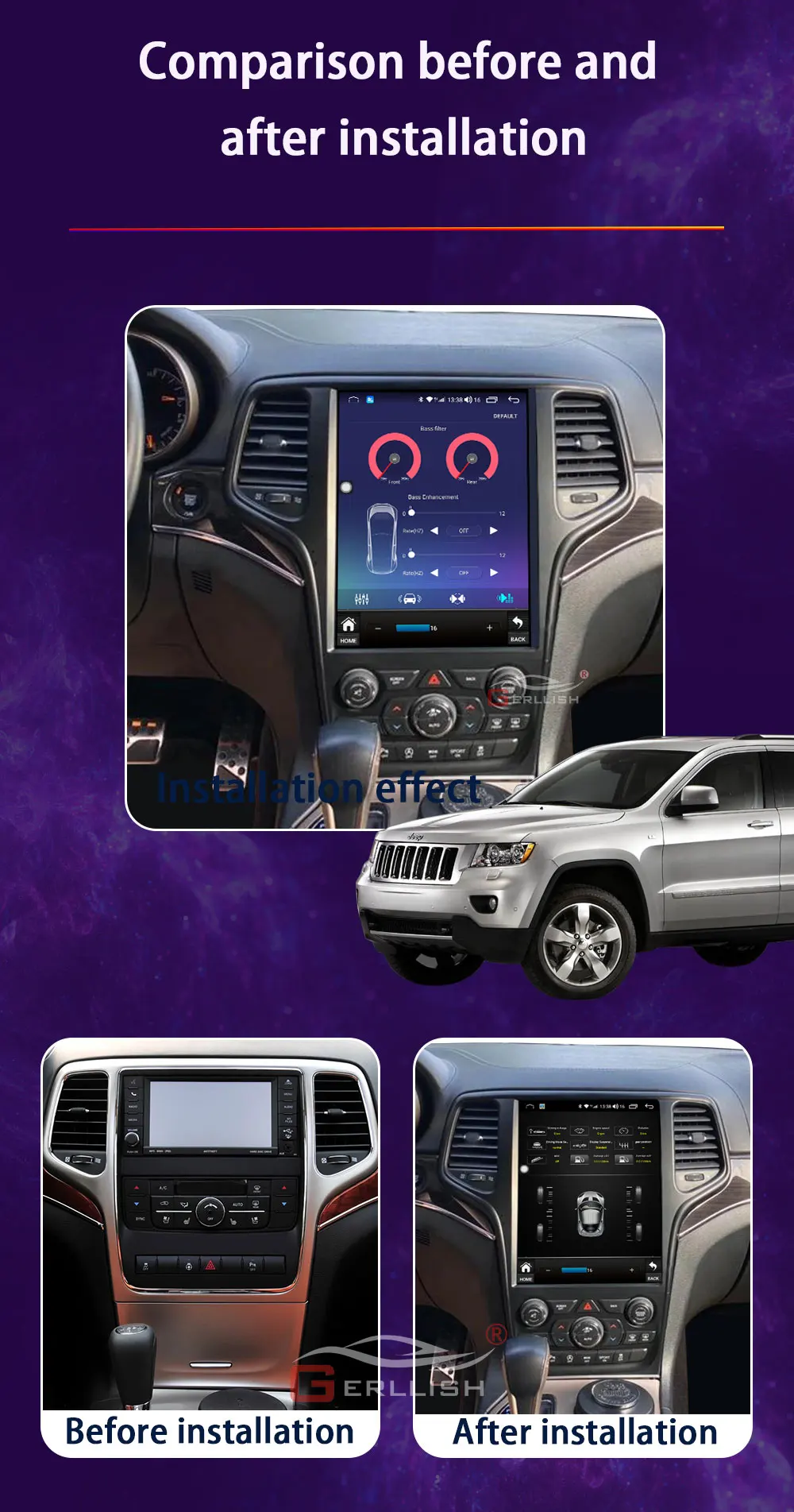 Car Multimedia Video Player GPS Navigation for Jeep Grand Cherokee 2013 ...