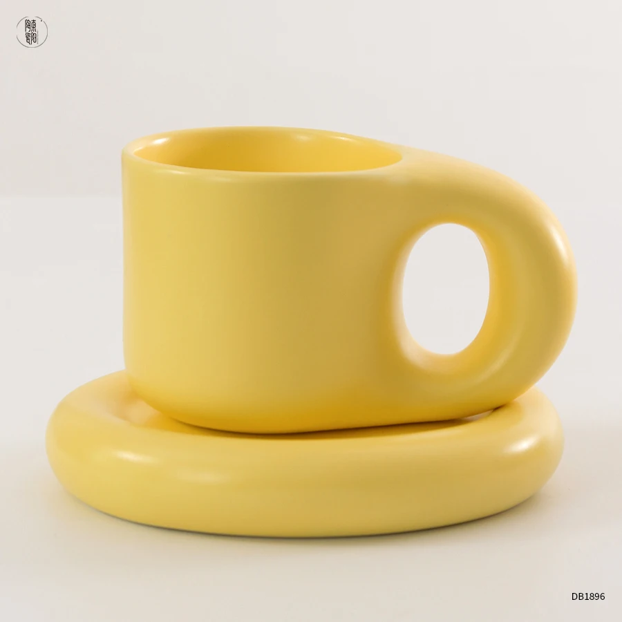 Fat Belly Nordic Cute Coffee Ceramic Chubby Mug Cup