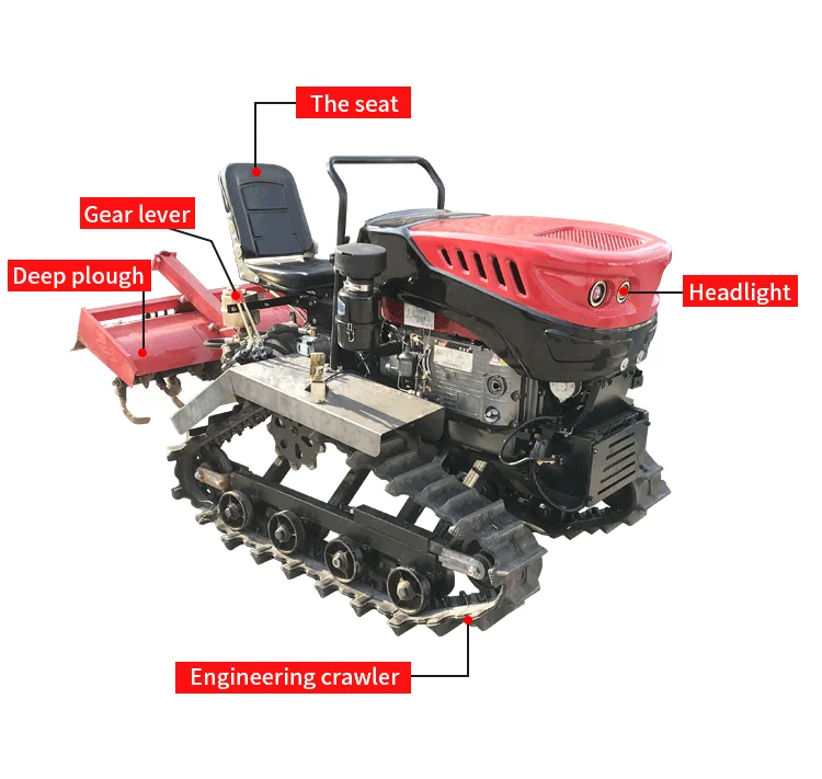 Mini Agricultural 25hp Orchard Small Crawler Farm Tractor Garden ...