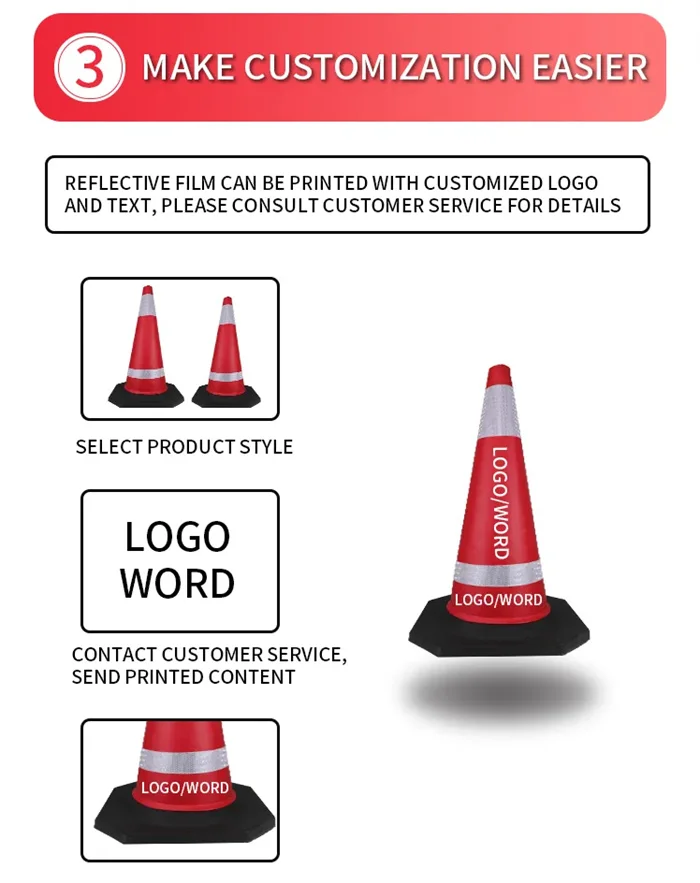 28inch White Red Color Stackable Traffic Cone For Road Safety - Buy ...