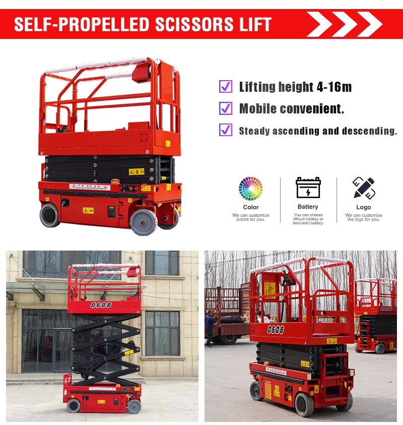 Skylift Mobile Lifter - Hydraulic Scissor Lift for Aerial Work