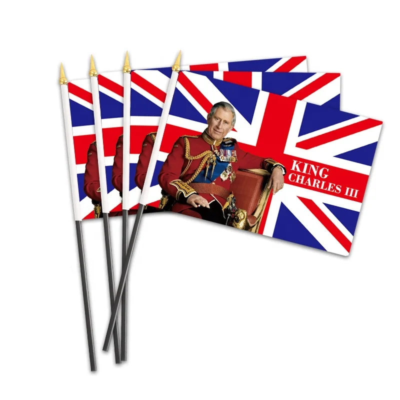 Custom Polyester Fabric England Hand Flag Hand Waving British National ...