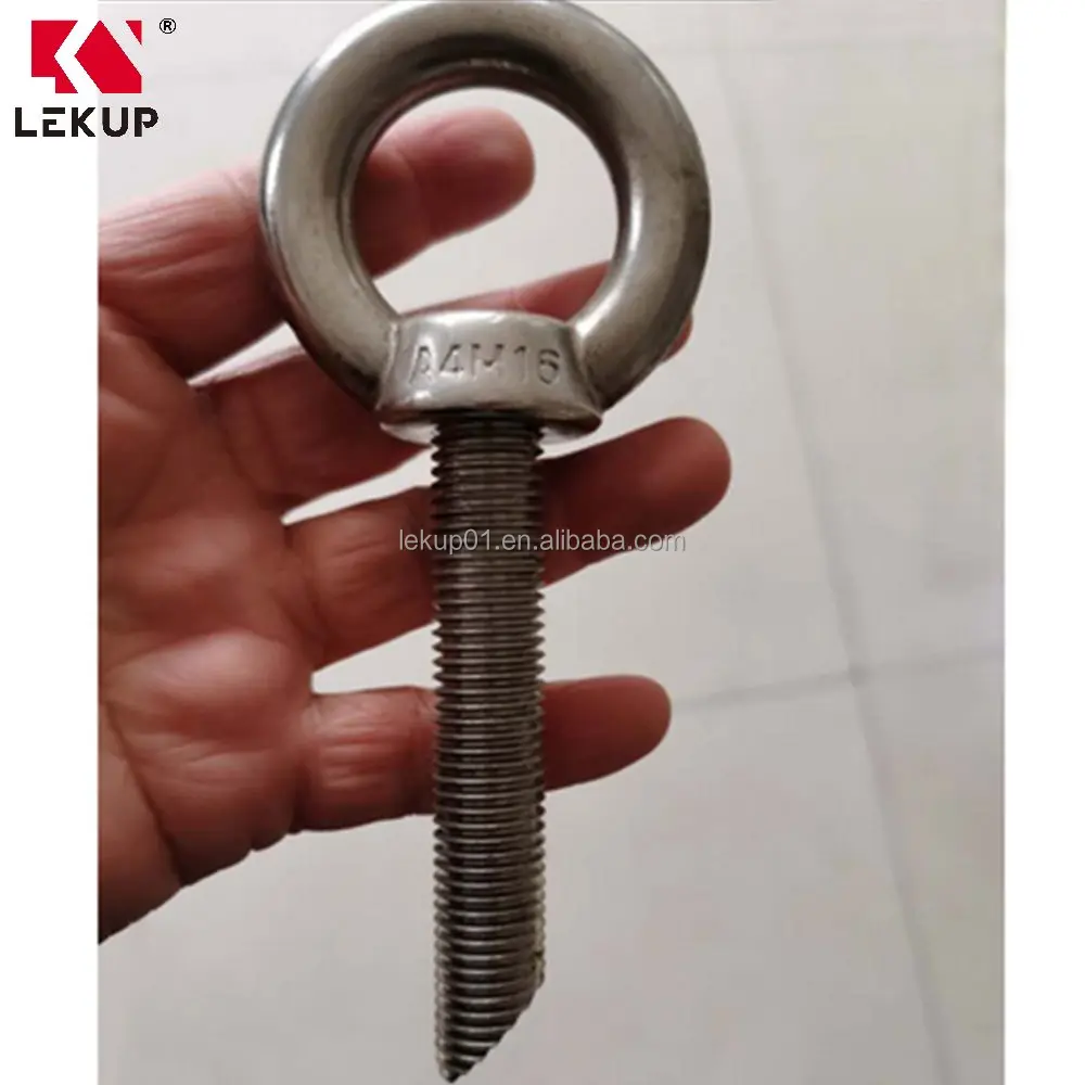 M16 Fastener Lifting Eyebolt 316 Stainless Steel 90mm Length Eye Bolt ...
