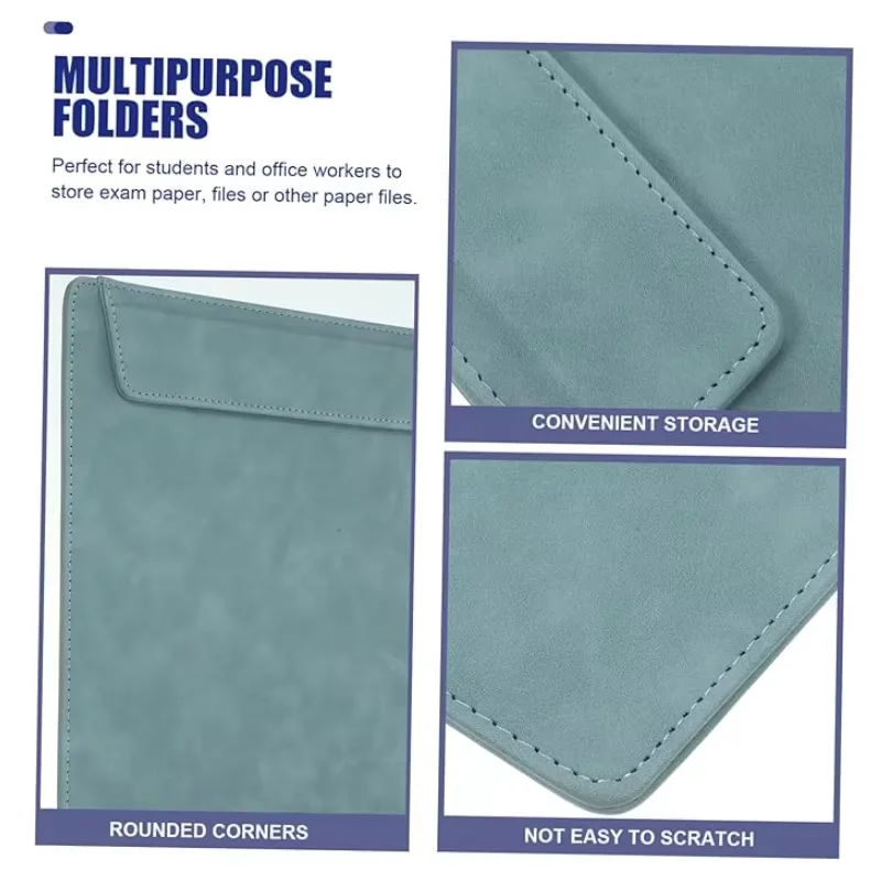 Magnetic A4 File Folder Menu Clipboard Leather Writing Pad Memo Clip ...