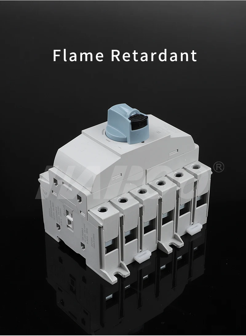 Haboo Solar Pv Dc&ac Isolator Switch 6p 80a 690v Rotating Handle ...