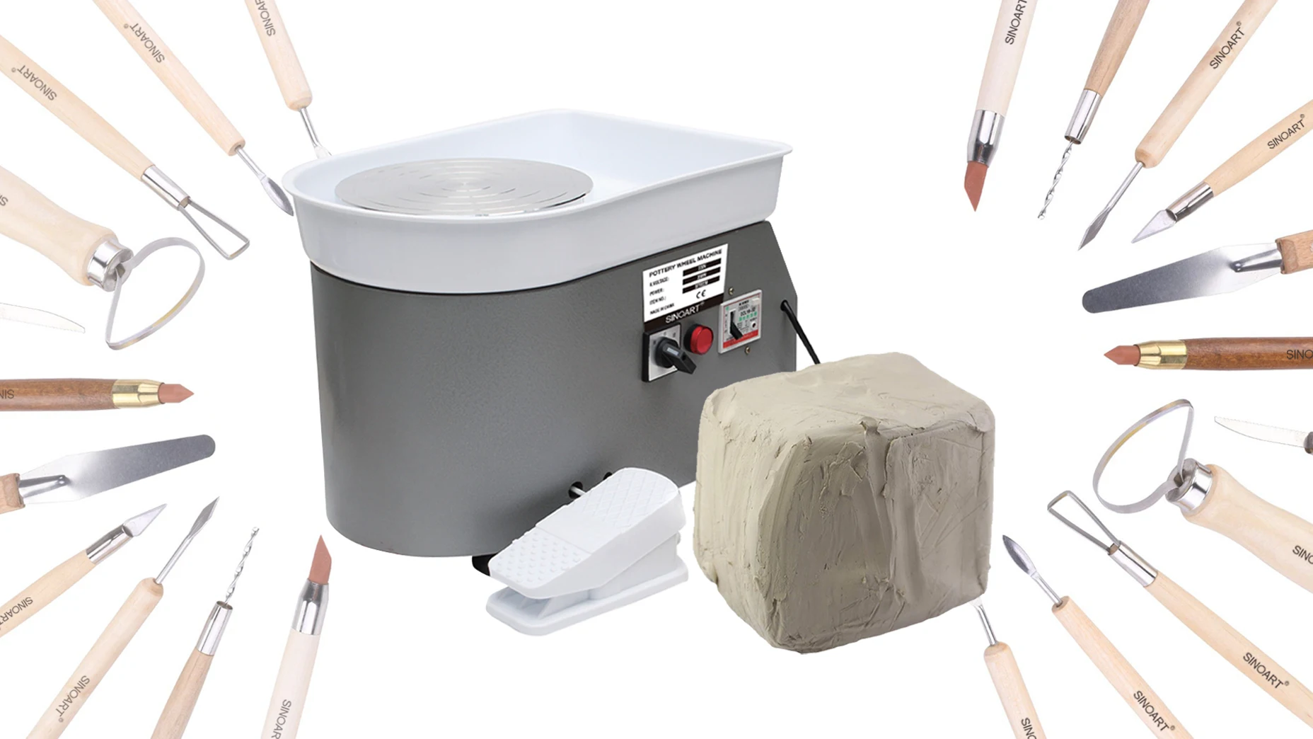 Sinoart Premier Pottery Wheel Machine,250w Electric Ceramic Forming ...