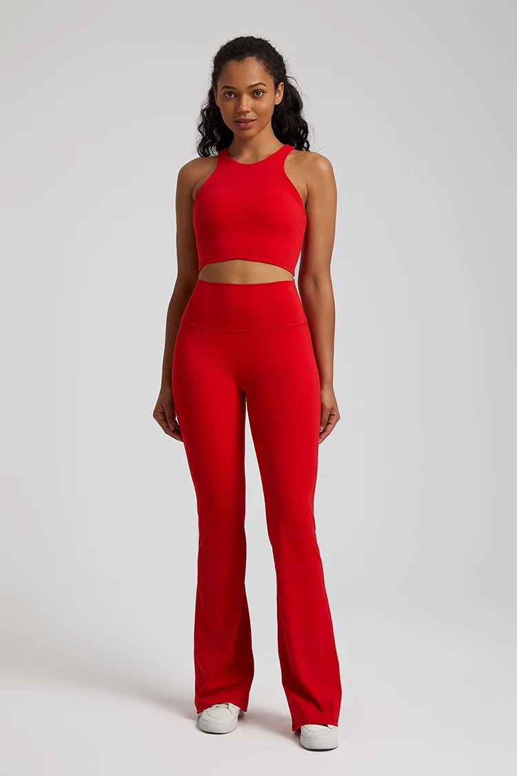 Shinbene Super Cloud Basic Sexy Bras Flared Long Pants Tracksuits Yoga