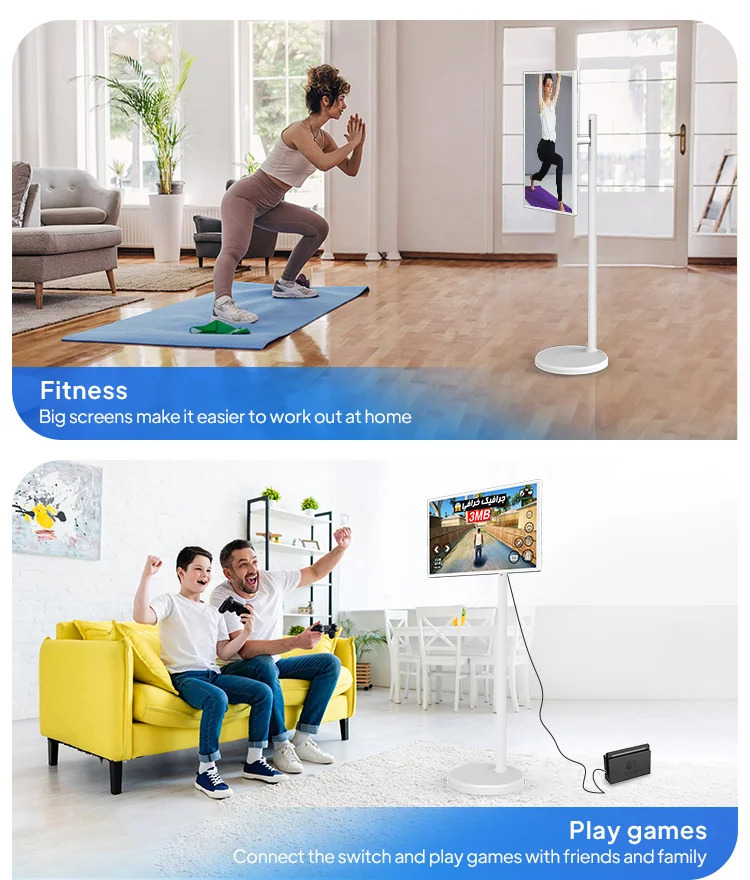 27 Inch TV Standing Indoor LCD Wireless Display Smart Capacitive Touch ...