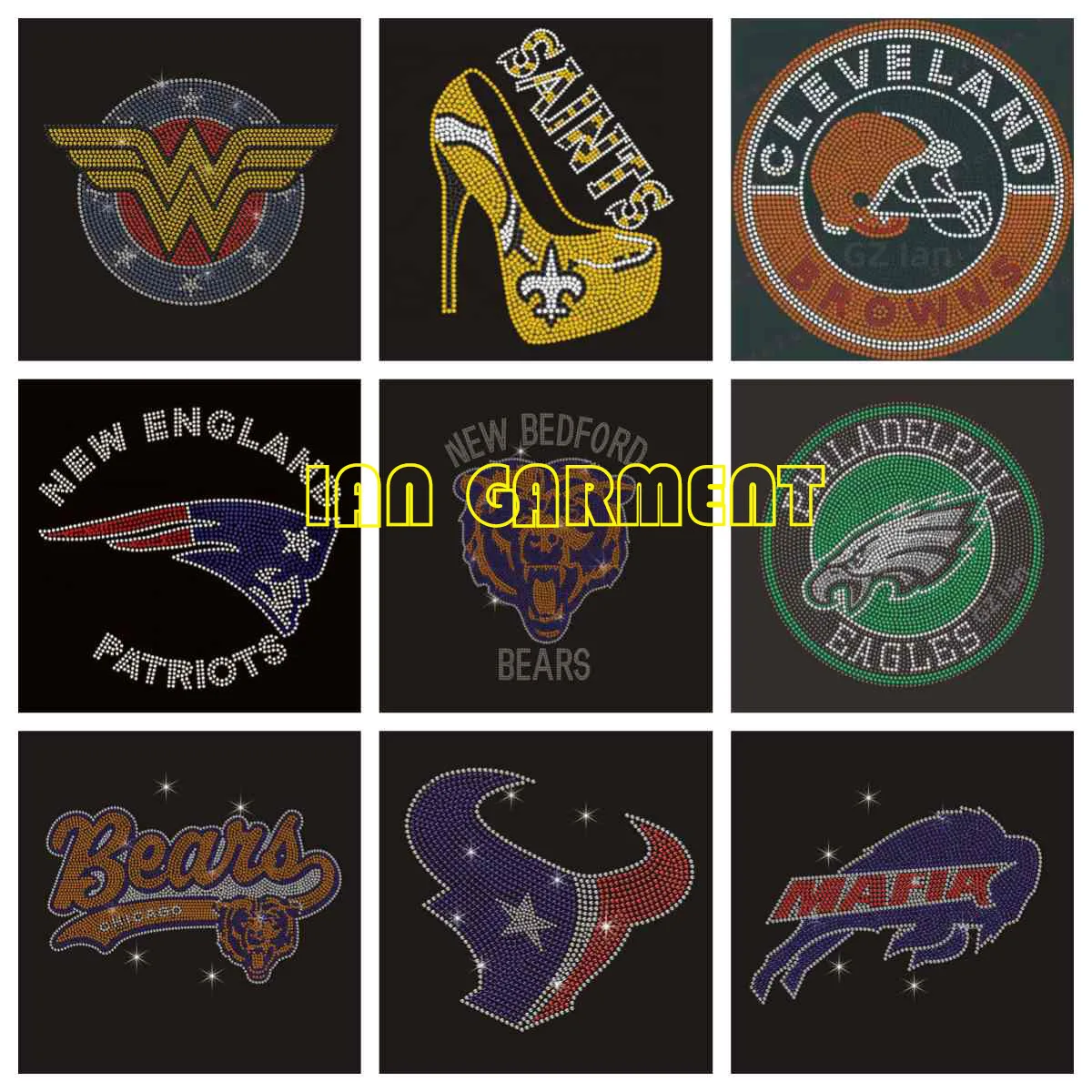 Custom Bling Crystal NFL Team Logo - SF 49ers Rhinestones