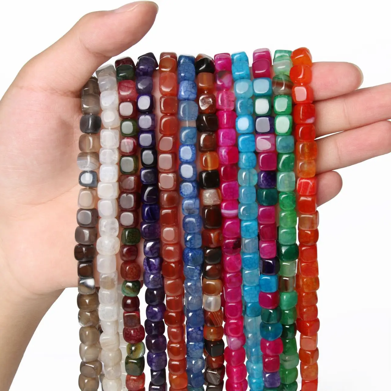 Agate Square Other Loose Jewelry Beads Crystal Healing Gemstone Beads ...