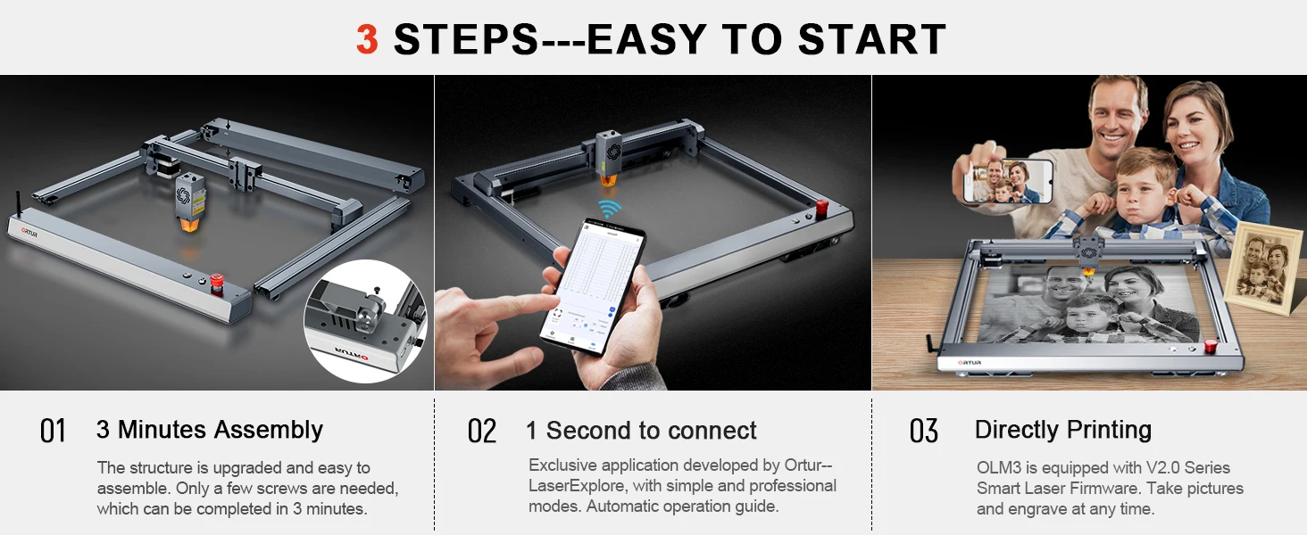 ORTUR Laser Master 3: 10W Laser Engraver & Cutter with App Control ...