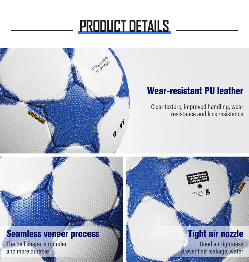 High Quality Customized Heat Bonded Soccer Ball High Performance Match ...