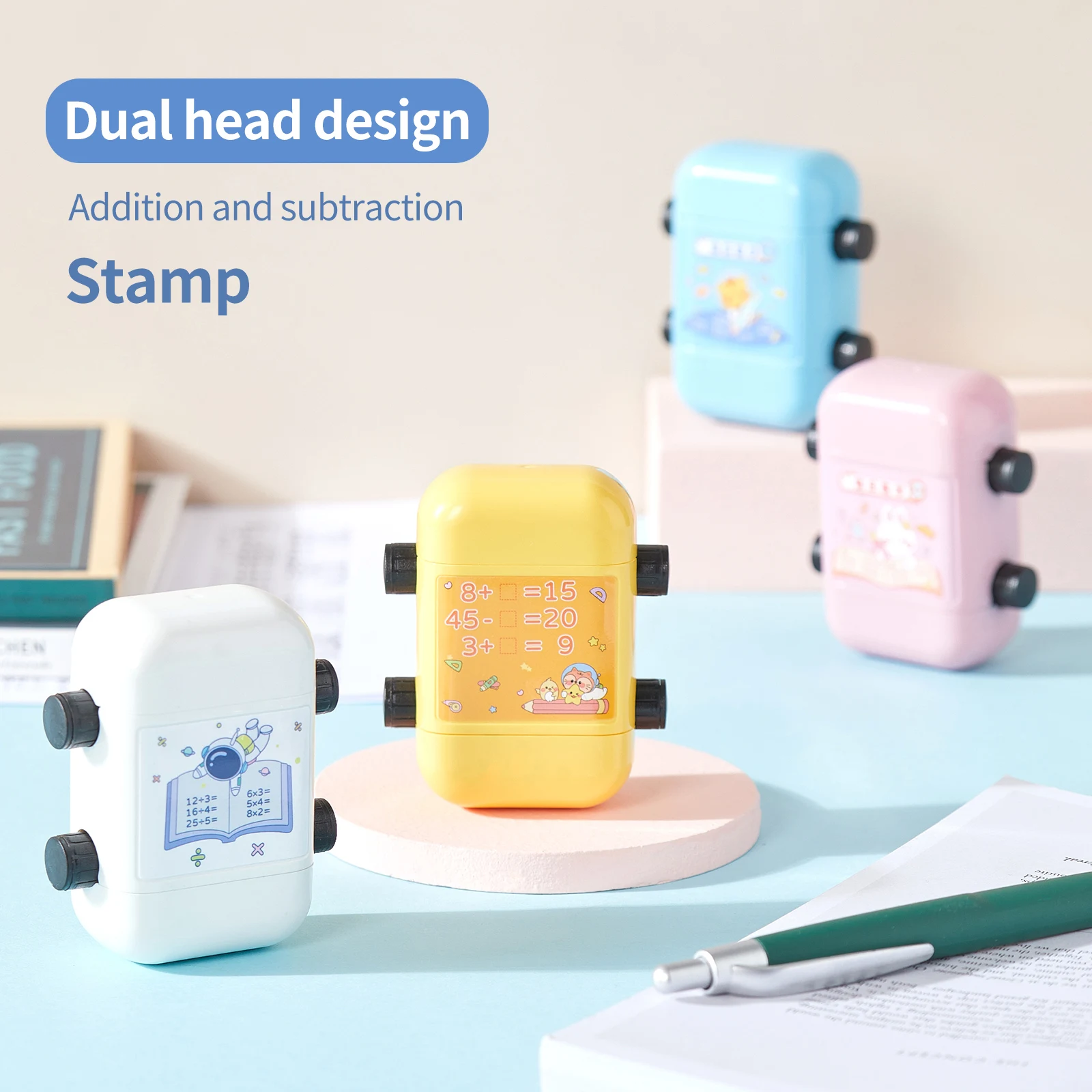 Teaching Addition and Subtraction with Number Rolling Stamps