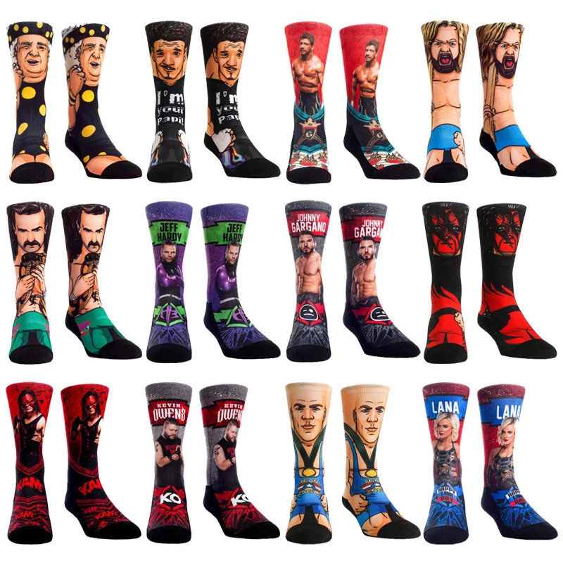 Custom Funny Print Sport Anti Slip Football Grip Designer Sock Anime ...