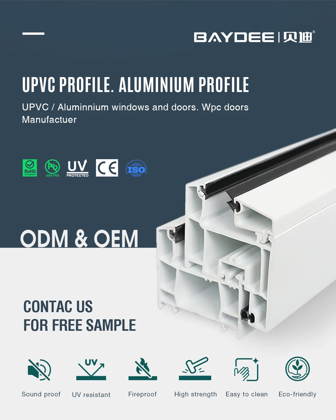 Baydee Upvc Profiles For Upvc Windows And Doors With Uv Protection - Buy Upvc Windows And Doors ...