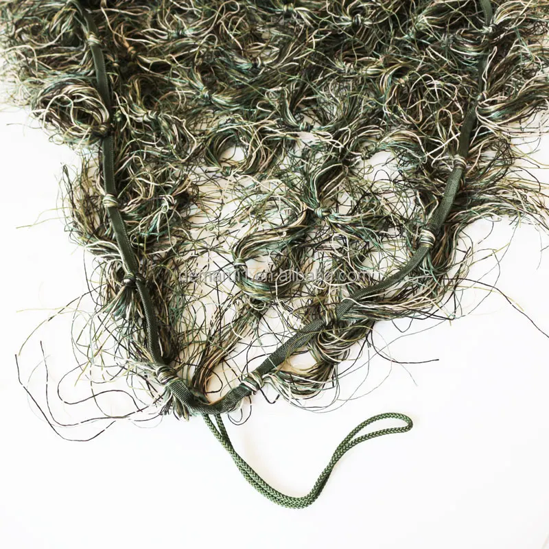 Outdoor Woodland Camo Ghillie Net Grass Blanket Polyester Camouflage ...